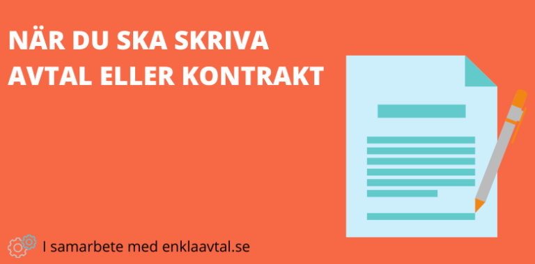 Skriva avtal och kontrakt - Billiga-forsakringar.nu